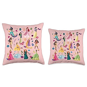 Disney Princess Magical Print Pink Throw Pillow