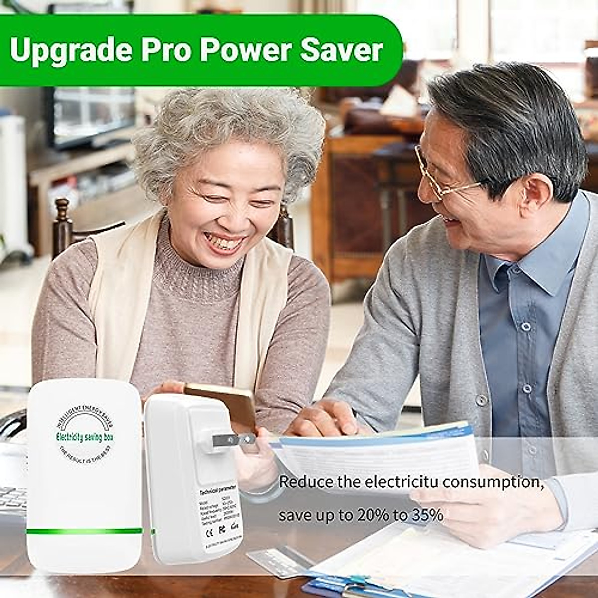 Esaver Watt, Upgrade Pro Power Saver Energy Saving Device, Electricity Saving Box, Balance Current Power Saver Wattsave Power Saver for Household Office Market - US Plug 90V-250V 30KW (6 Pack)