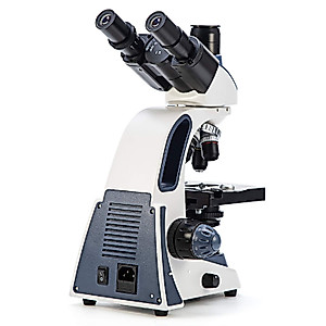 Swift Compound Trinocular Microscope SW380T,40X-2500X Magnification,Siedentopf Head,Two-Layer Mechanical Stage,with 5.0 mp Camera and Software Windows/Mac Compatible