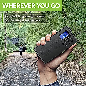Avantree Soundbyte 860s Portable FM Radio with Bluetooth & SD Card MP3 Player 3-in-1, 6W Wireless Speaker, 8H Rechargeable & Replaceable Battery, Auto Channel Scan & Preset (No AM)