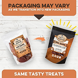 100% Natural Half Pig Ear Dog Treat, 15 pack, Our Healthy Dog Pig Ears Halves Are Easy To Digest, Chemical & Hormone Free Thick Cut Pig Ears For Dogs Aggressive Chewers, Great For Small Or Large Dogs