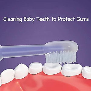 PandaEar 3 Pack Silicone Toddler Toothbrushes 0 to 18 Months, Baby Tongue Cleaner + U-Shaped ToothScrubber + First Toothbrush Teething, Gum Oral Cleaner