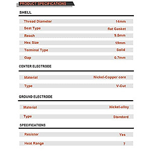 Hipa Nickel Standard Spark Plug Replace for NGK BPMR7A Champion RCJ7Y STHIL 017 018 MS170 MS180 MS290 MS310 MS390 029 039 Chainsaw(4 Pack)
