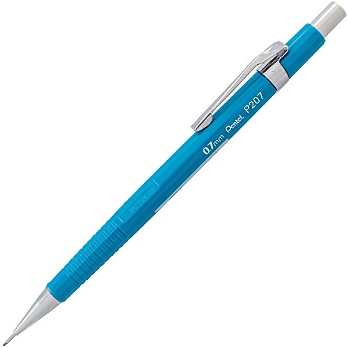 Pentel Sharp Mechanical Pencil, (0.7mm), Medium Line, Blue Barrel, Box of 12 (P207C)