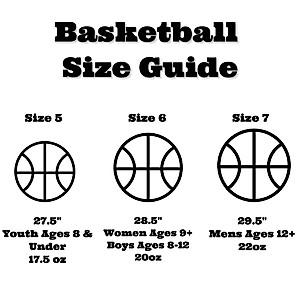 Eco Sports 27.5 Kids Basketball - Size 5 Vegan Leather Basketballs for Boys & Girls - Youth Indoor Basketballs for Beginners