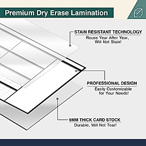 Large Dry Erase Wall Calendar - 38" x 68" - Undated Blank 2023 Reusable Yearly Calendar - Giant Whiteboard Year Poster - Jumbo Laminated 12 Month Office Calendar (Lushleaf Designs)