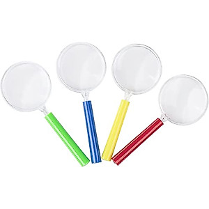 Magnifying Glasses, Children Party Favors (4.2 x 1.7 In, 4 Colors, 24-Pack)