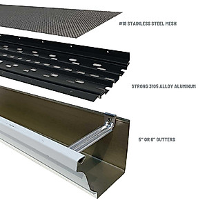 Extreme Flo 6" Gutter Guard - Stainless Steel Micro Mesh Gutter Guards, includes 25 Pieces, 100 ft. (Aluminum, 6-inch)
