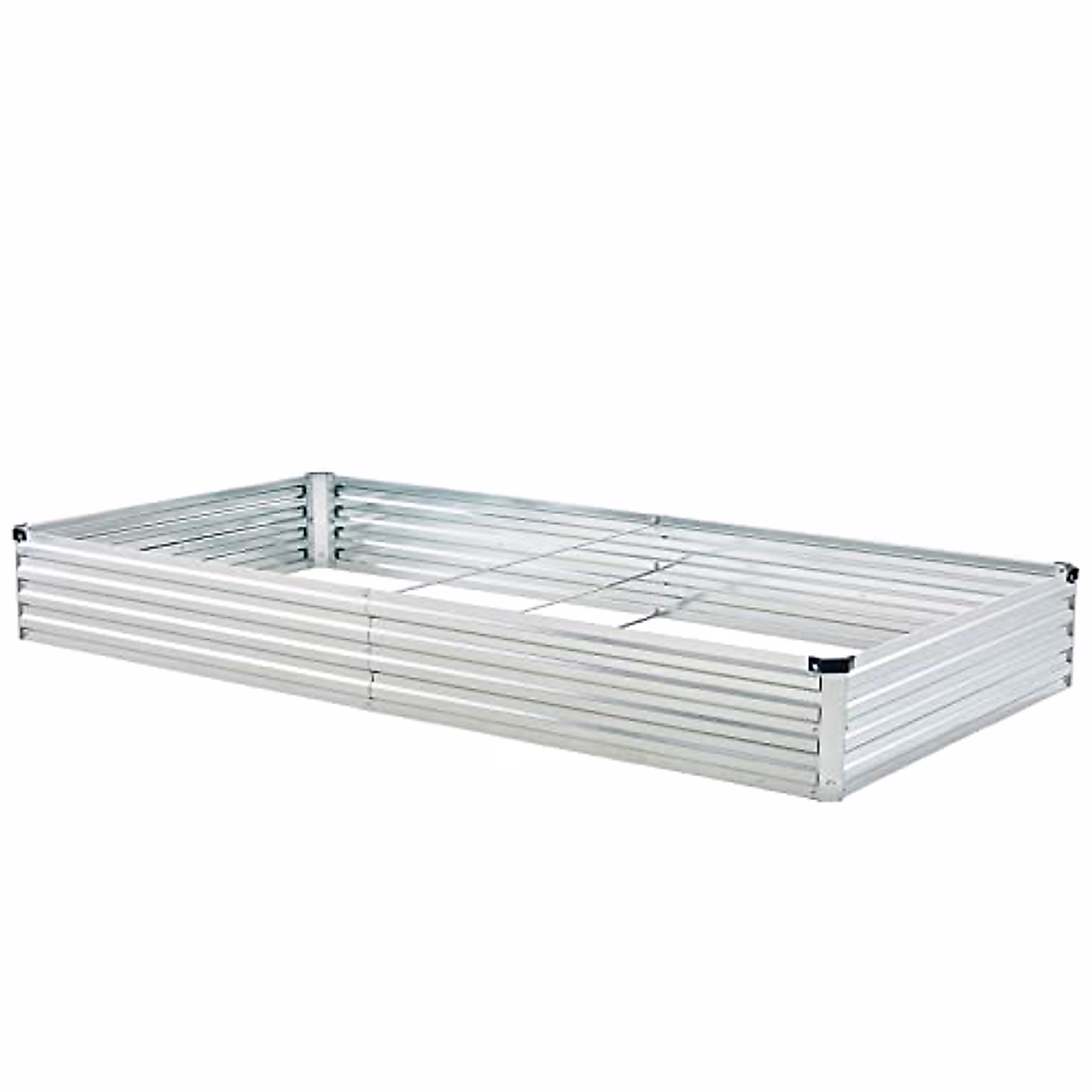 Vengarus Raised Garden Bed Kit, Galvanized Planter Raised Garden Boxes Outdoor, Square Large Metal Raised Garden Beds for Vegetables Herb,8x4x1FT