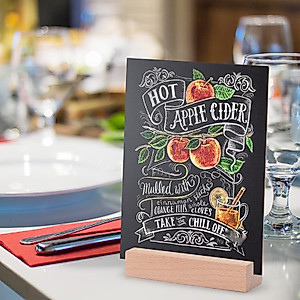 FACATH 12 Pieces Wood Place Card Holders, Wooden Postcard Holder, Signs Table Number Stands Rustic Acrylic Sign Stand for Wedding Party Menu Table Dinner Home Party Events Decoration