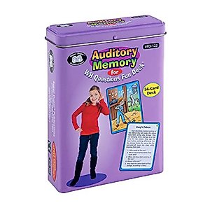 Super Duper Publications | Auditory Memory for WH Questions Fun Deck | Listening Comprehension Flash Cards | Educational Learning Materials for Children
