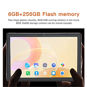 Zyyini MA11 5G WiFi 10 Inch Tablet for Android 11, 6GB RAM 256GB ROM Octa Core CPU,Dual Camera 2 Card Slots 7000mAh,for Daily Entertainment and Travel(Black)