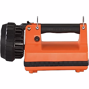 Streamlight 45857 E-Spot LiteBox 1500-Lumen 110000 Candela Rechargeable Spot Beam Lantern with Power Failure System, AC/DC Charging, Heavy Duty Shoulder Strap and Mounting Rack, Orange