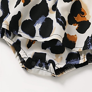 IFFEI Mommy and Me Matching Outfit Solid Splice Print Spaghetti Strap Top Shorts Set Black Womens Large