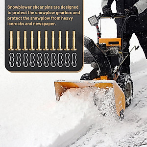 Replacement Shear Pin Kit 738-04124A for MTD Cad Snowblower - Shear Pins & Cotter Pins 714-04040 Compatible with Troy Bilt Craftsman 2-Stage 3-Stage Snow Blower, Snow Thrower, Lawn Tractor, 10 Set