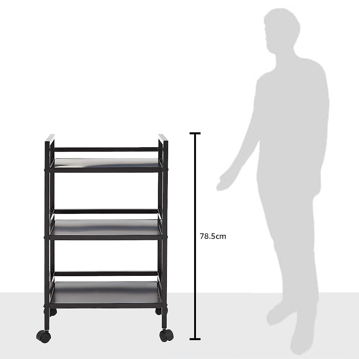 Amazon Basics 3-Tier Metal Rolling Cart