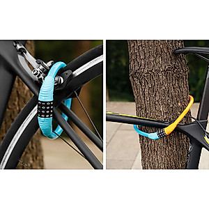 2Pcs Mountain Bike Lock Portable Motorcycle Password Lock Fixed Bicycle Ring Lock Standard Lock