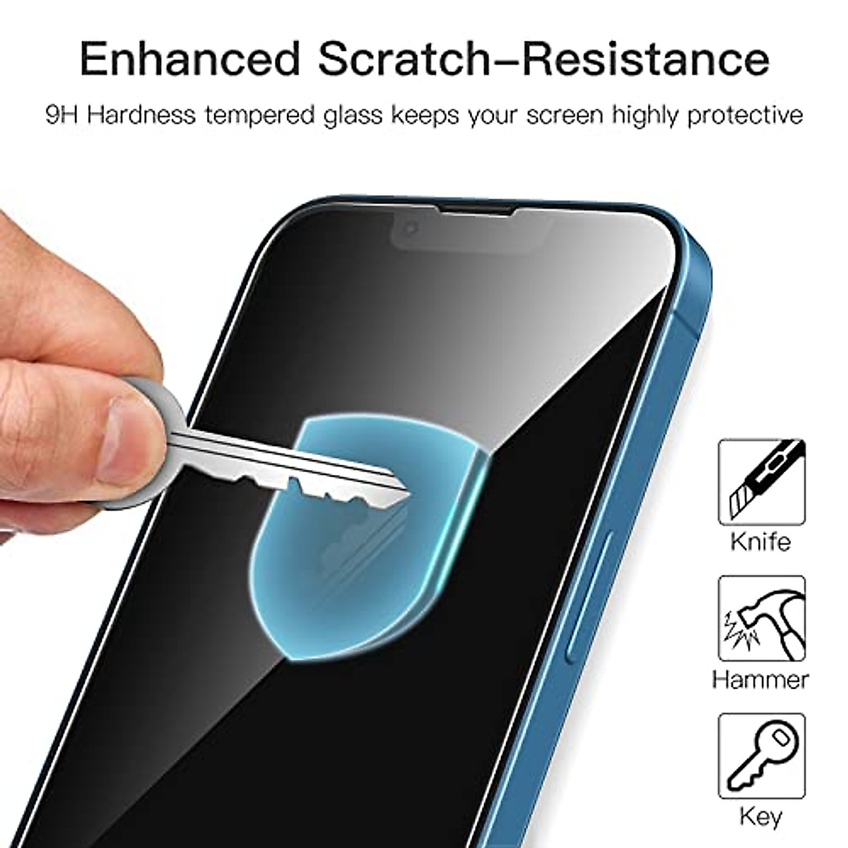JETech Full Coverage Screen Protector for iPhone 13/13 Pro 6.1-Inch, 9H Tempered Glass Film Case-Friendly, HD Clear, 3-Pack