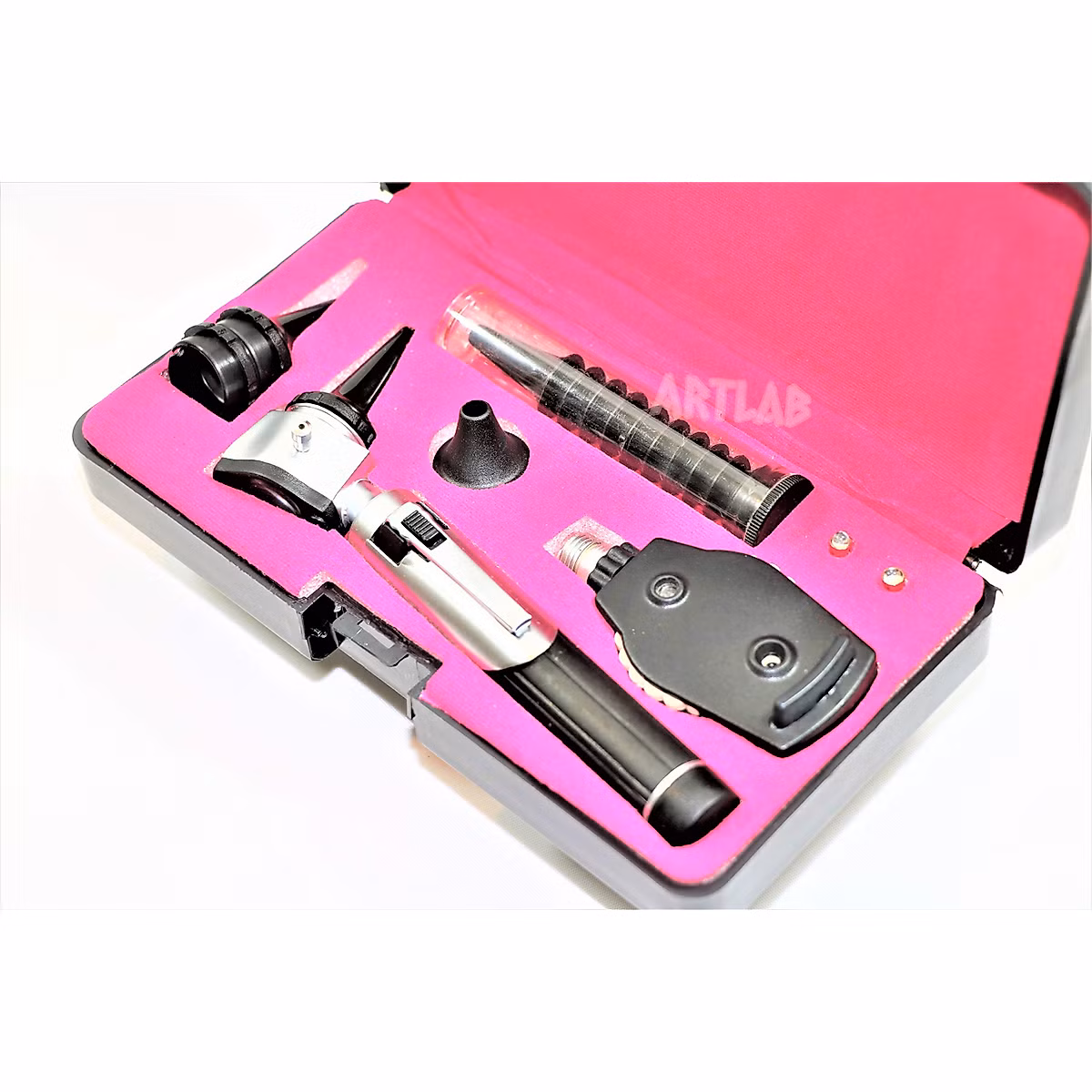 Artlab Multi-Function Otoscope Student Set-Multi-Function Ear Scope for Ear, Nose & Eye Examination with Disposable Speculum with 2 Free Replacement Bulbs (Include Hard Case)