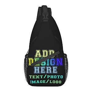 Custom Crossbody Bags Personalized Sling Bag Leisure Sports Outdoor Custom Bag For Men Backpack Optional Color Add Your Own Design Here