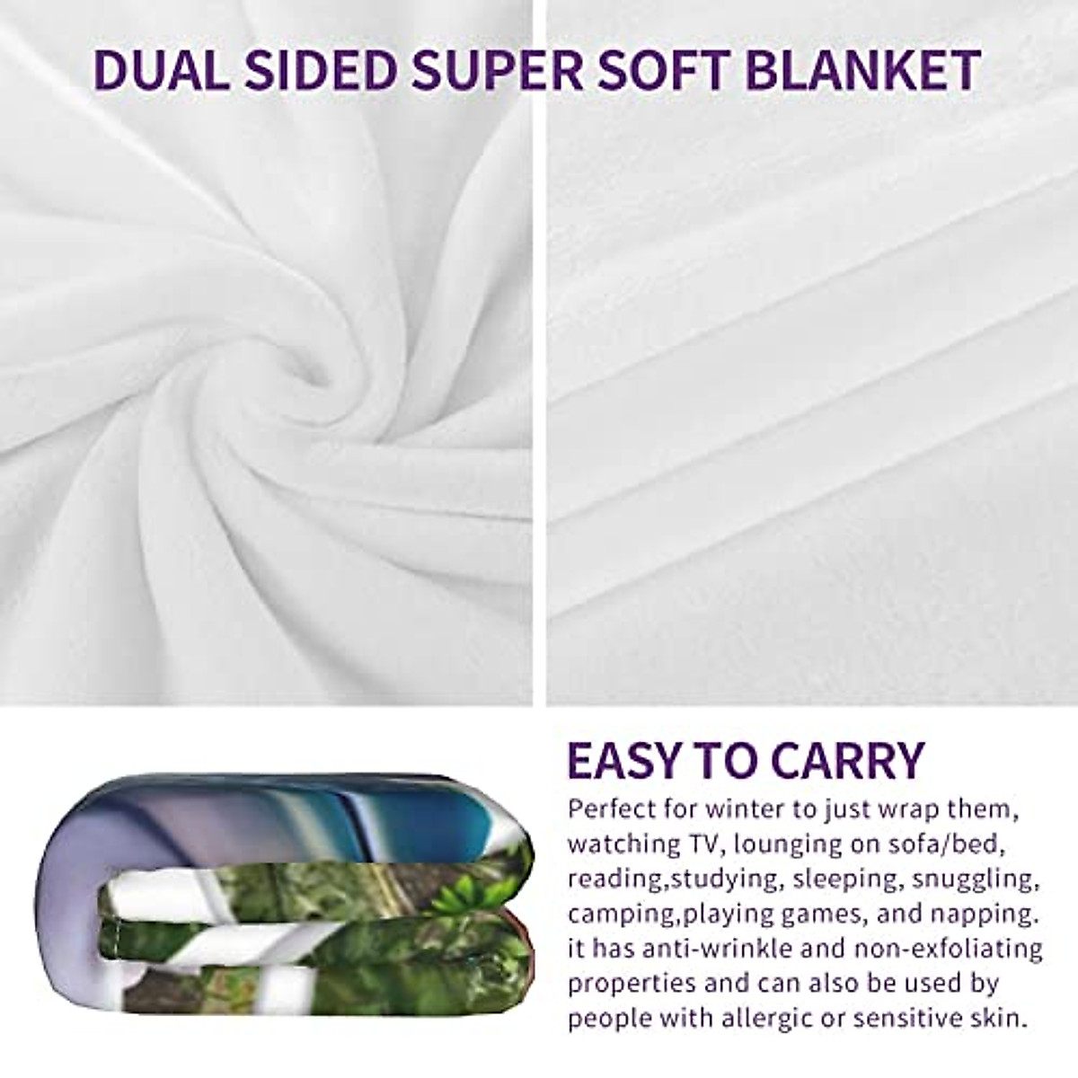 Hooded Blanket Underwater Dolphin With Flowers Window Flannel Wearable Throw Cape Robe Wrap Fleece Warm Air-Conditioning Quilt 60"X50"