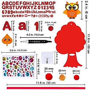 Winlyn 8 Sets Fall Crafts Kits Kids Fall Crafts Bulk Thanksgiving Crafts DIY Thankful Tree Art Sets Autumn Leaf Foam Stickers Pom-Poms Arts and Crafts for Kids Holiday School Classroom Activities