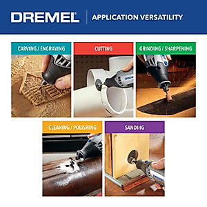 Dremel 4000-4/34 Variable Speed Rotary Tool Kit - Engraver, Polisher, and Sander- Perfect for Cutting, Detail Sanding, Engraving, Wood Carving, Polishing- 4 Attachments & 34 Accessories , Gray