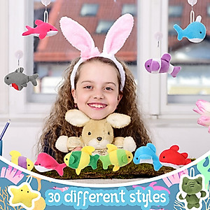 Deekin 48 Pack Mini Ocean Animal Plush Toys Sea Creatures Stuffed Toy Stuffed Animals Under the Sea Toys for Parties Sea Animals Plush Toys for Birthday Party Favors Claw Machine Gift Bag Fillers