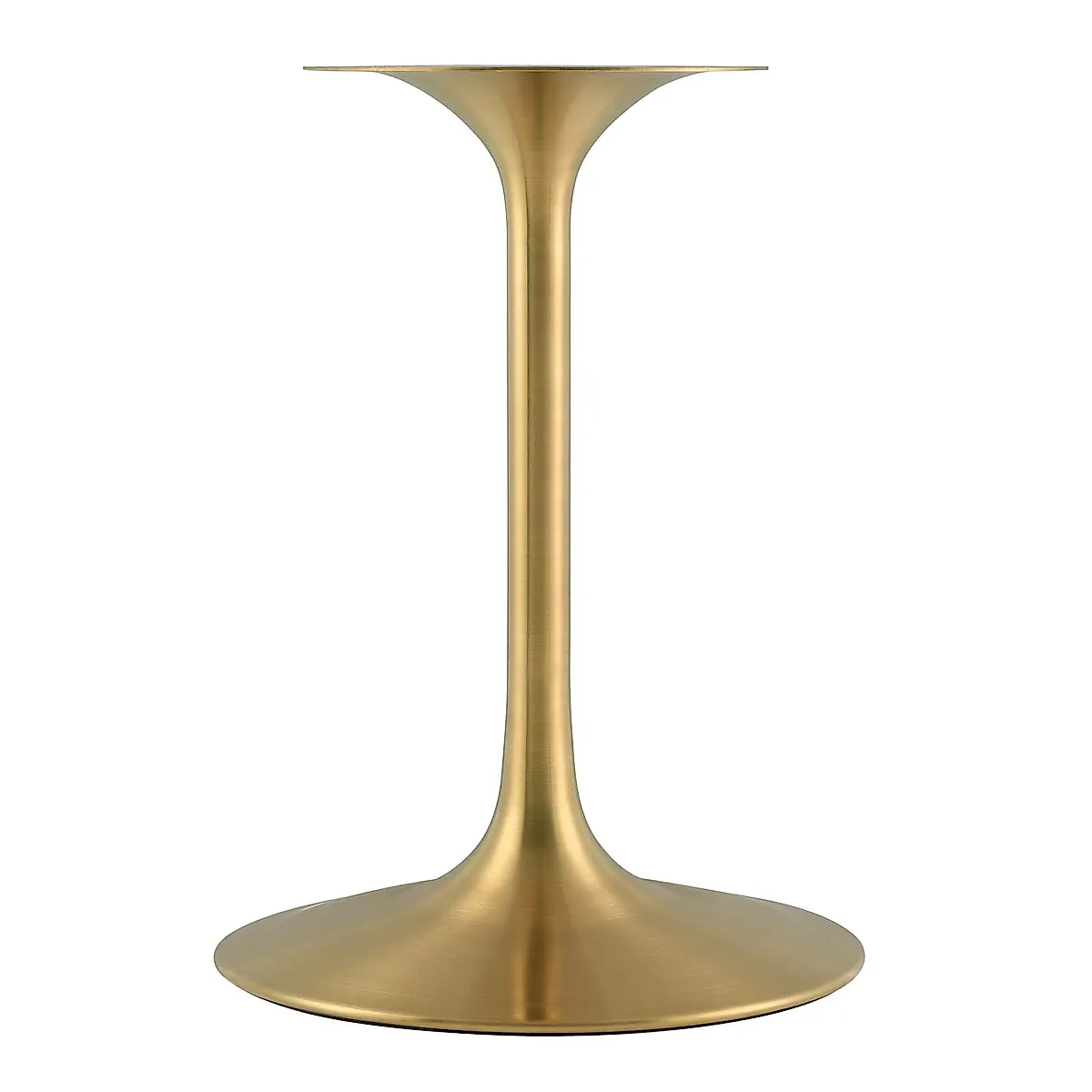 Modway Lippa 36" Mid-Century Dining Table with Round Artificial Marble Top in Gold White