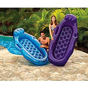 Poolmaster Riviera Wet/Dry Swimming Pool Float Sun Lounge , Blue
