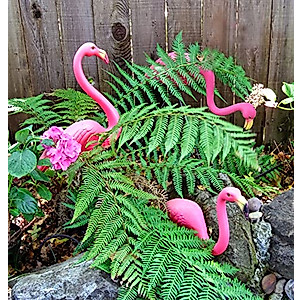 GiftExpress Set of 6, Small Pink Flamingo Yard Ornament/Mini Lawn Flamingo Ornaments/Pink Flamingo Garden Yard Decor