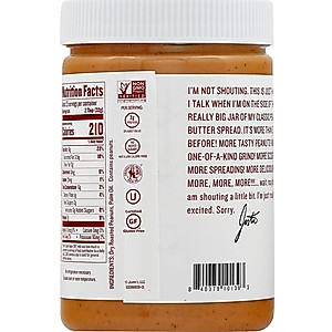 JUSTIN'S Classic No Stir Gluten-Free Peanut Butter Spread, 28 Ounce Jar