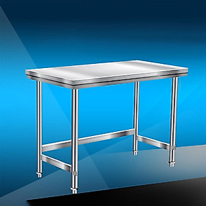 Open Base Table - 24x20x31 Inches Single Layer Stainless Steel Work Prep Table | Kitchen Furniture Anti-Rust for Cafeterias, Clean Rooms, Hotels, Hospitals