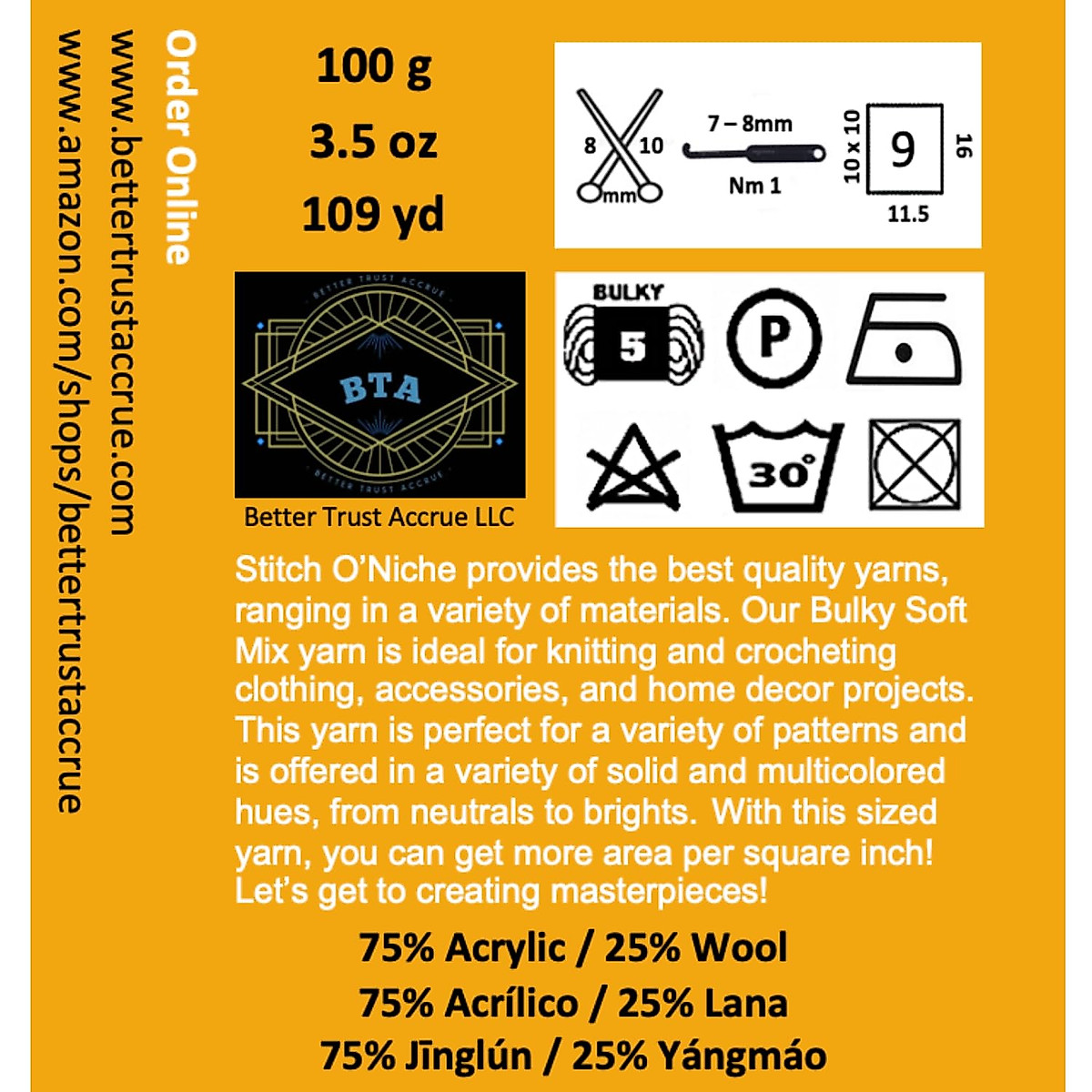 Stitch O'Niche Bulky Yarn for Crocheting /3.5oz 109yd -4 pk Bulky Yarn for Knitting - Size 5 Yarn - Bulky Weight Yarn - Yarn for Crocheting Blankets - Bulky Scarf Yarn (Plum Purple)