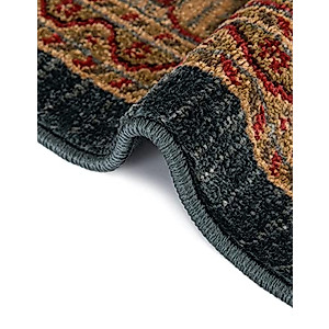 Rugs.com Kashkuli Gabbeh Collection Rug – 7' x 10' Blue Medium Rug Perfect for Bedrooms, Dining Rooms, Living Rooms