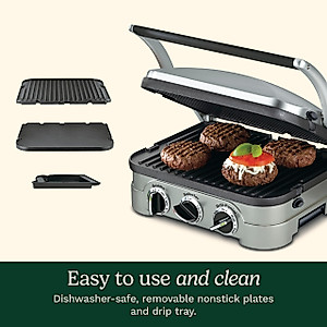 Panini Press by Cuisinart, Stainless Steel Griddler, Sandwich Maker & More, 5-IN-1, GR-4NP1