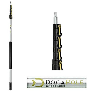 DocaPole 7-30 Foot Telescoping Extension Pole + GoSaw Attachment Pruning Pole Saw; Extendable Limb Saw and Trimmer For Tree Pruning on Branches Less than 2" Diameter; Includes Feather Duster