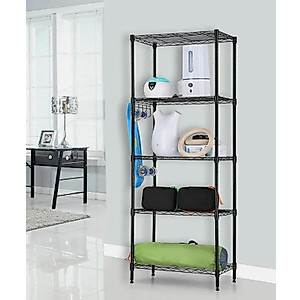 YFZZBH 60"x22"x12" 5 Layer Wire Shelving Rack Adjustable Shelf Storage Unit Commercial