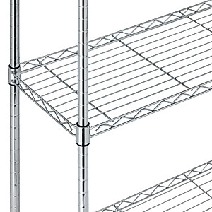 Amazon Basics 5-Shelf Adjustable, Heavy Duty Storage Shelving Unit (350 lbs loading capacity per shelf), Steel Organizer Wire Rack, Chrome (36L x 14W x 72H)