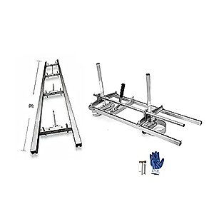 Chainsaw Mill, Portable 14Inch to 36Inch Guide Bar Chainsaw Milling Planking Milling Wood Lumber Cutting Sawmill, with 9Ft Rail Mill Guide System