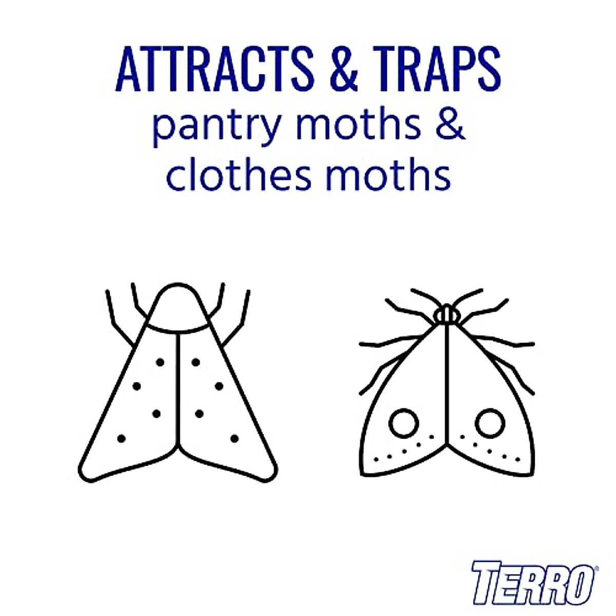 TERRO T2950 Closet & Pantry Moth Trap Killer Plus Alert -Attract, Trap, and Kill Clothes, Grain, Flour, Meal, and Seed Moths