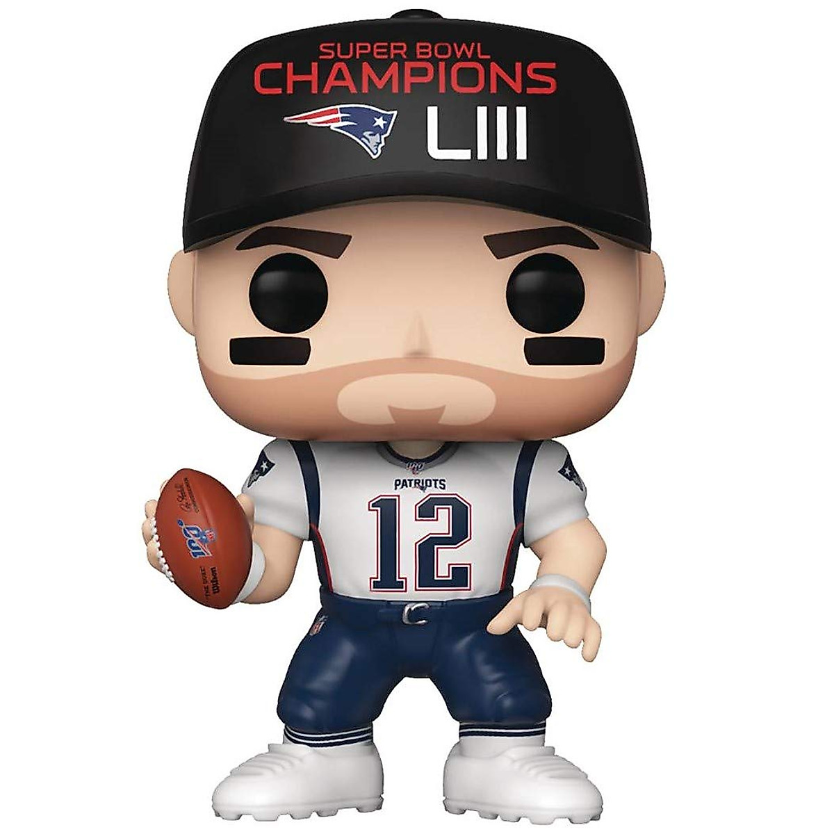 POP Football: Patriots - Tom Brady (SB Champions LIII) Funko Vinyl Figure (Bundled with Compatible Box Protector Case)