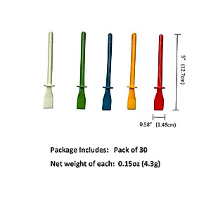 Lependor Glue Spreaders, Colored Plastic Glue Smear Sticks Applicator Glue Spreaders DIY Art Leather Craft Tool, Easy Clean Glue Spreaders Polypropylene Plastic - Pack of 30