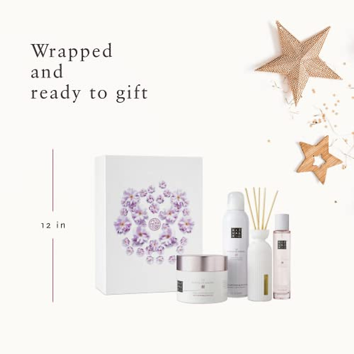 RITUALS Sakura Renewing Gift Set - Foaming Shower Gel, Body Cream, Hair & Body Mist & Mini Fragrance Sticks with Rice Milk & Cherry Blossom - Large