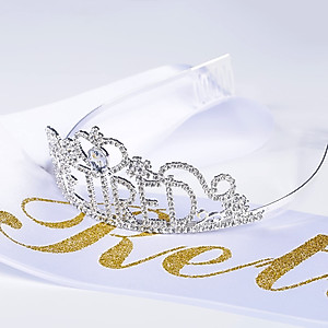 JunyRuny Retirement Gifts for Women, “I'm Retired” Sash & Tiara Kit, Happy Retirement Party Decorations, Retirement Crown