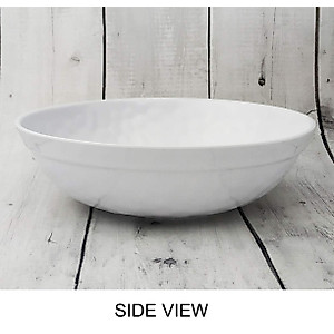 KX-WARE Melamine Serving Bowls - 2pcs 11inch Larger Salad Bowls/Mixing Bowls,White Color| Break-resistant 100% Melamine Bowls | Dishwasher Safe,BPA Free