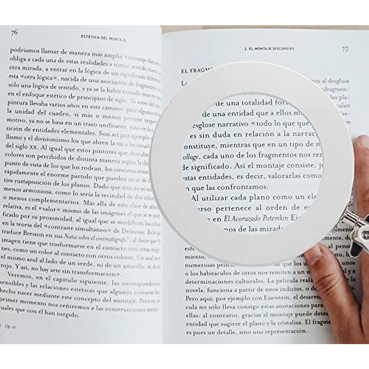 5X Magnifying Lamp, 2-in-1 Magnifying Lamp Tool Magnifying Glass with Light and Stand, with Base and Clamp 3 Color Modes Stepless Dimmable, LED 5X Glass Magnifying Desk Lamp & Clamp for Reading