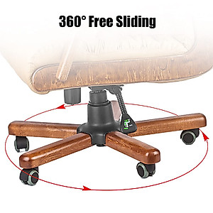 Office Chair Caster, Wheels Revolving Casters, 7/16” (11mm) Stem Diameter, Easy Install for Replacement, for Hardwood Floors and Carpet