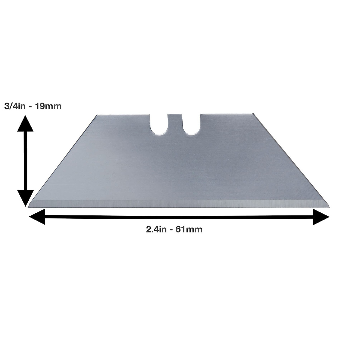 Utility Knife Blades Ten Pack - Box Cutter Blades Refills - 10 Heavy Duty SK5 High Carbon Steel Utility Razor Blade Replacement in Convenient Storage Box - Standard Size - Fits Most Cutters & Knives