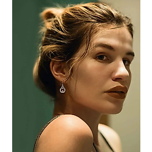 INFUSEU Claddagh Celtic Dangle Earrings for Women Sterling Silver Irish Trinity Knot Drop Earrings Charm Jewelry